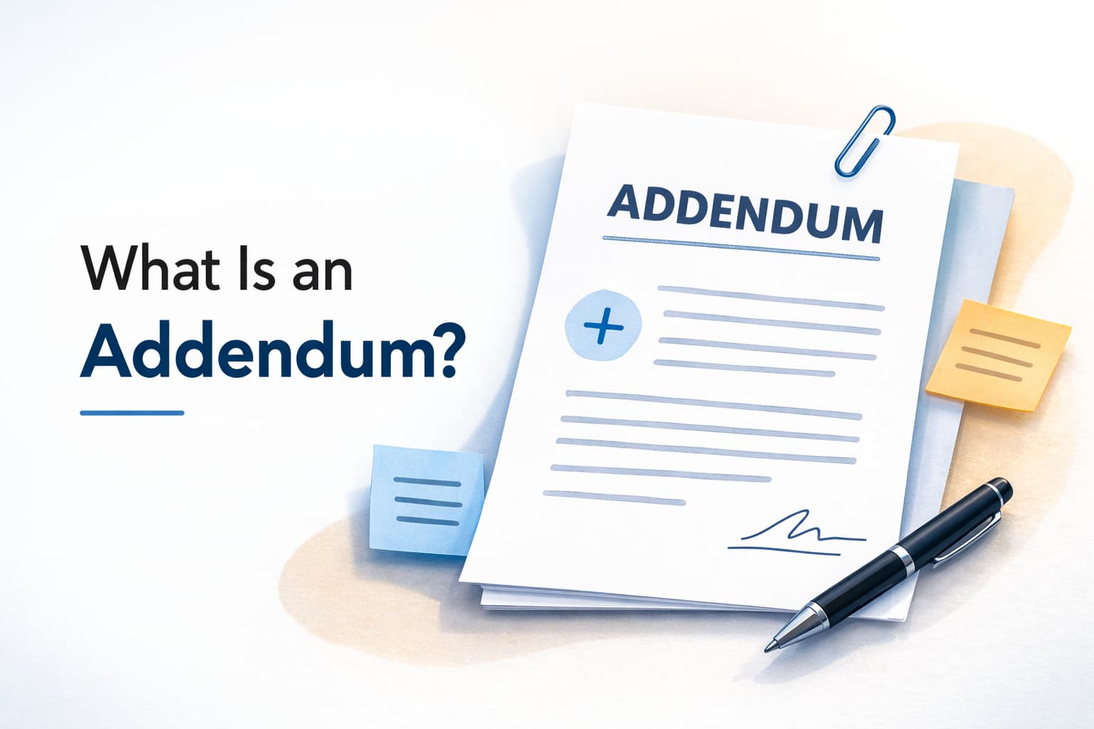 What Is an Addendum and Amendment?